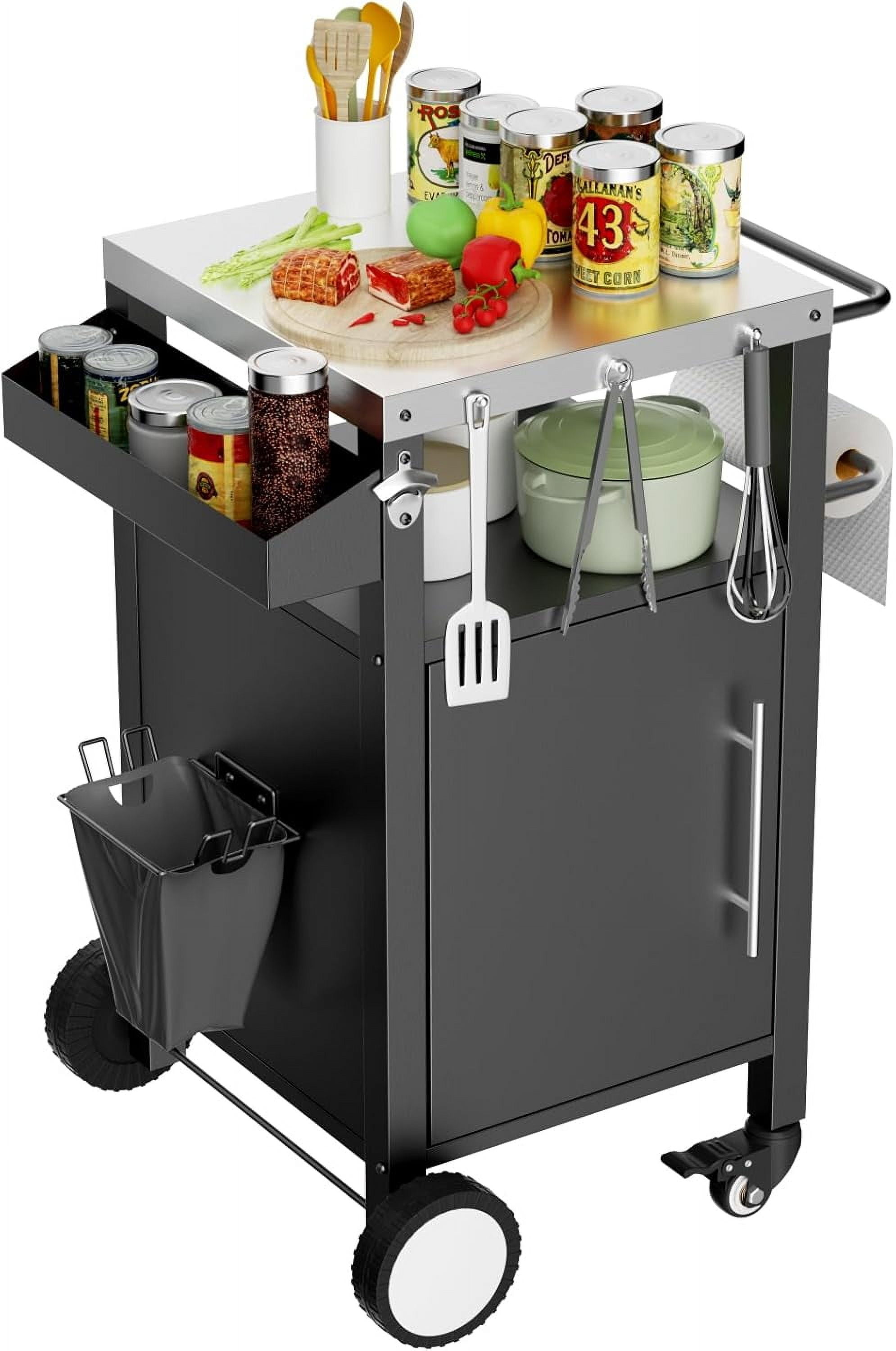 SHAORONG Outdoor Grill Cart with Patio Furniture Outdoor Grill Table ...