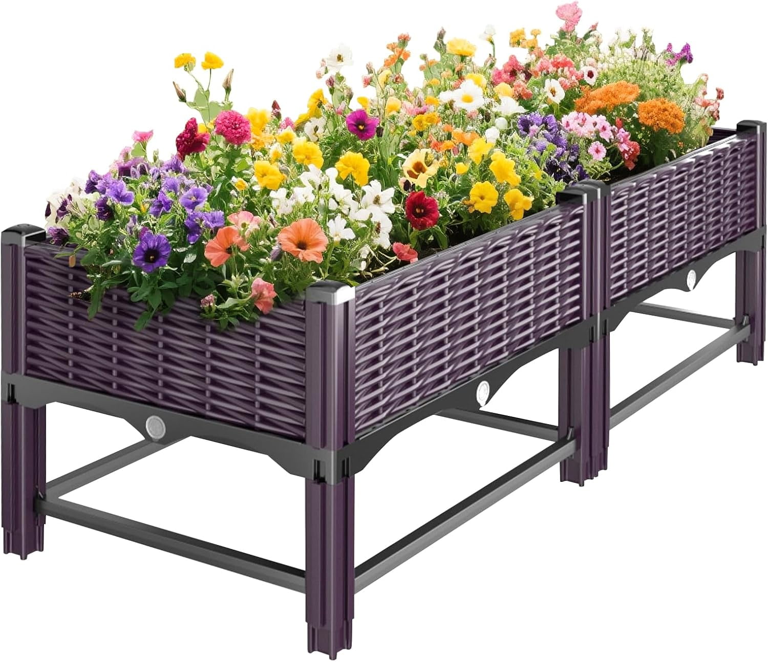 SHAORONG Raised Garden Bed with Reinforcement Rods Elevated Planter ...