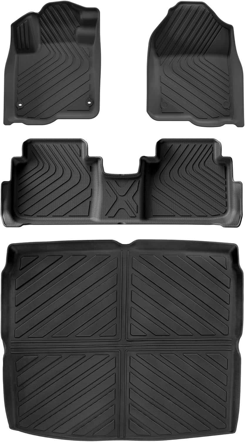 SHAORONG Set of 4 PCS Floor Mats for Honda CRV 2025 2024 2023 Honda CR-V Hybrid All Weather ...