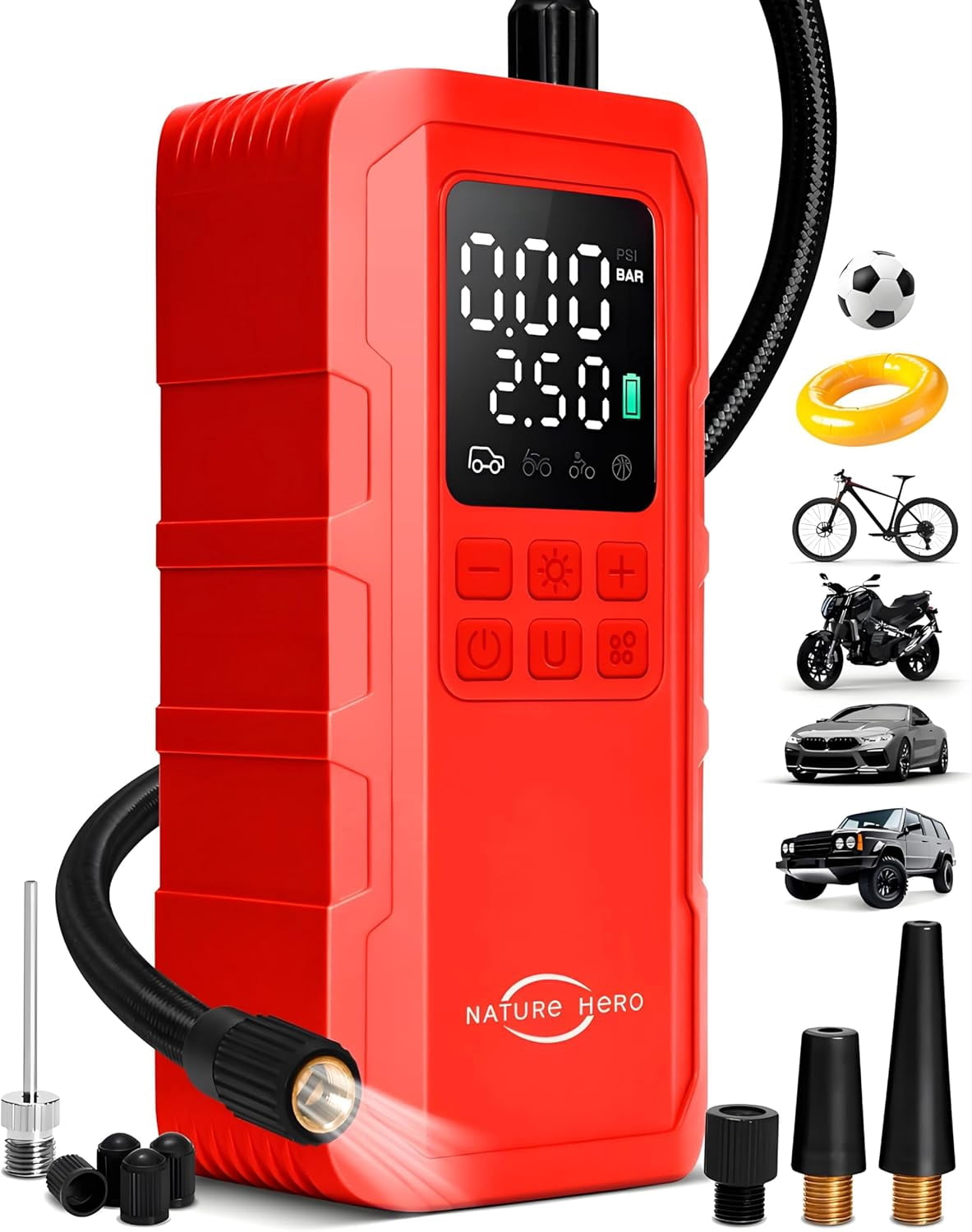 SHAORONG Tire Inflator Portable Air Compressor,150 PSI car tire air ...
