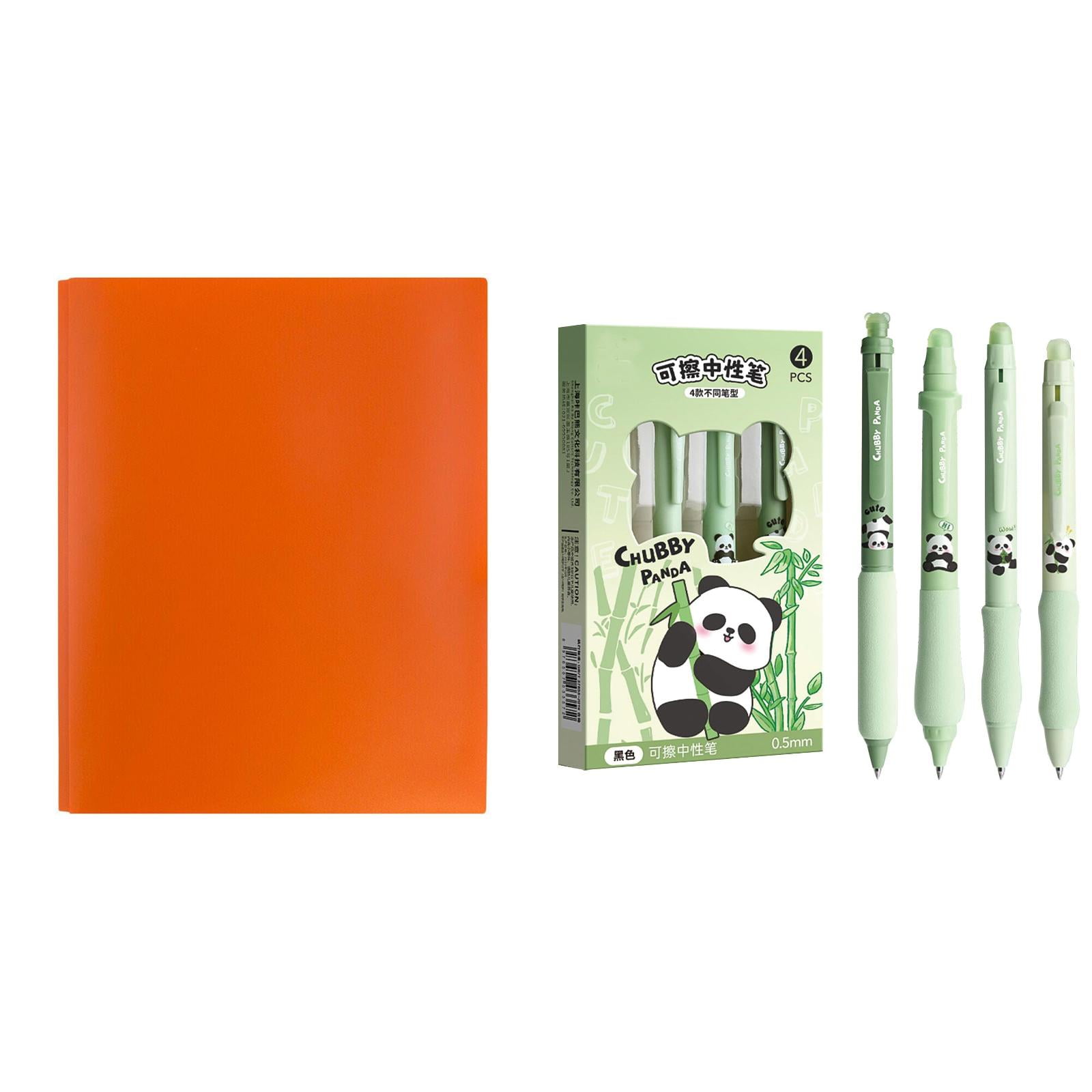 SHAOTELLME 4-Pack Cute Panda Retractable Erasable Gel Pens - .5mm Blue ...