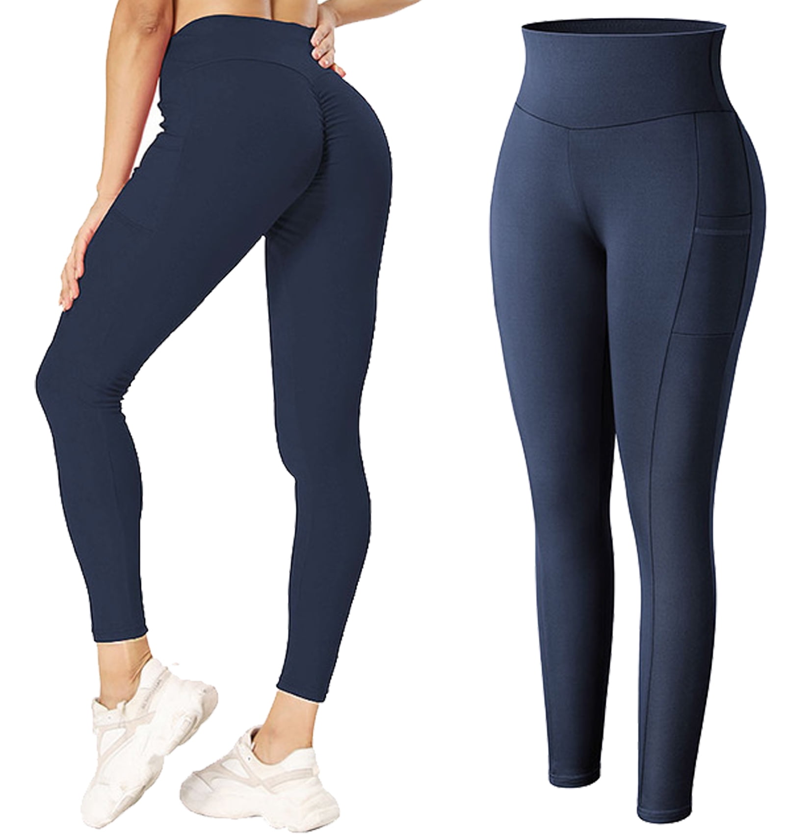 SHAPERIN Women Scrunch Butt Leggings High Waist Lifting Yoga Pants ...