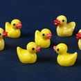 SHAPERME 100/200X Mini Rubber Ducks Miniature Resin Ducks Yellow ...