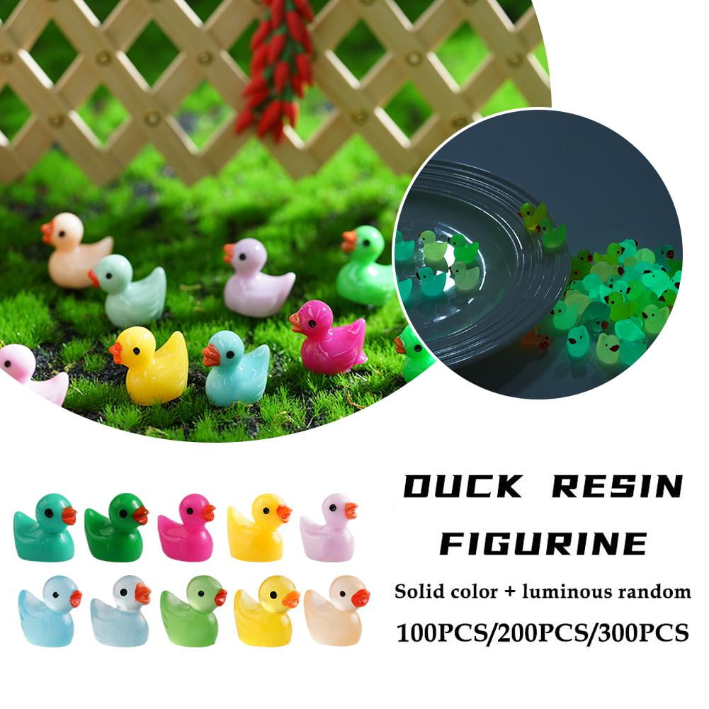 SHAPERME 100-300Pcs Mini Resin Duck, Miniature Figures Fairy Garden ...