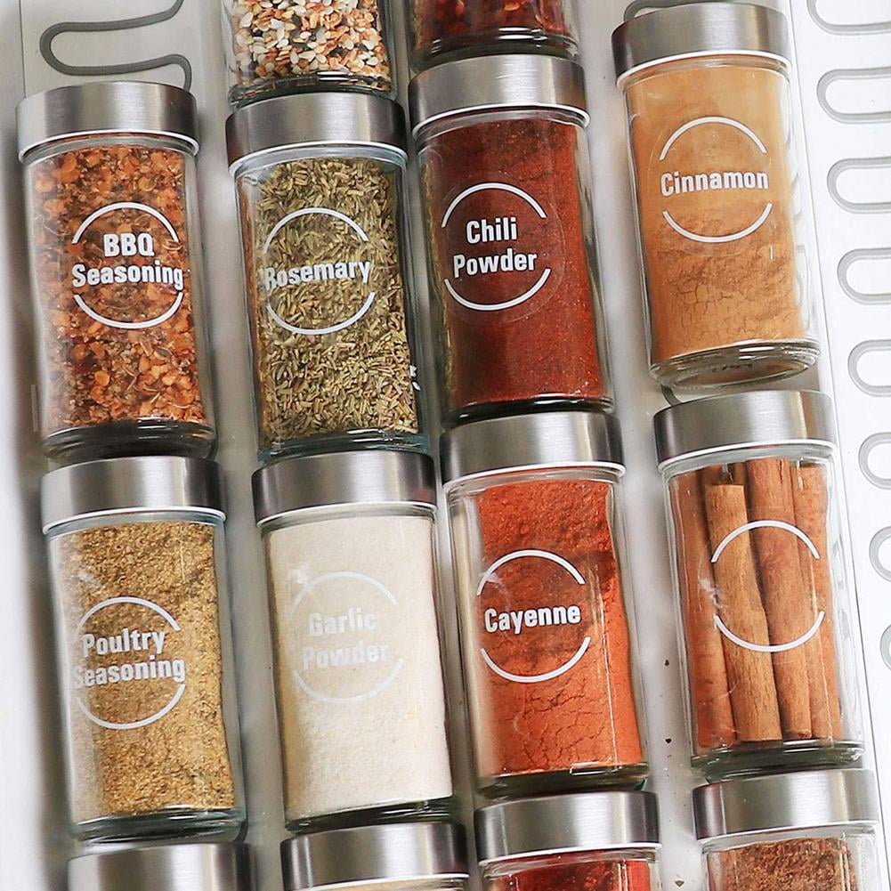 SHAPERME 144X Spice Jar Labels Stickers Transparent Bottle Lable D2Z5 B6X1 S1L - Walmart.com