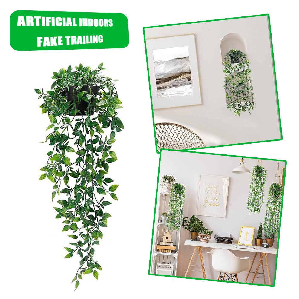 SHAPERME 1x Artificial Plants Tall Faux Plants ,Green Artificial ...