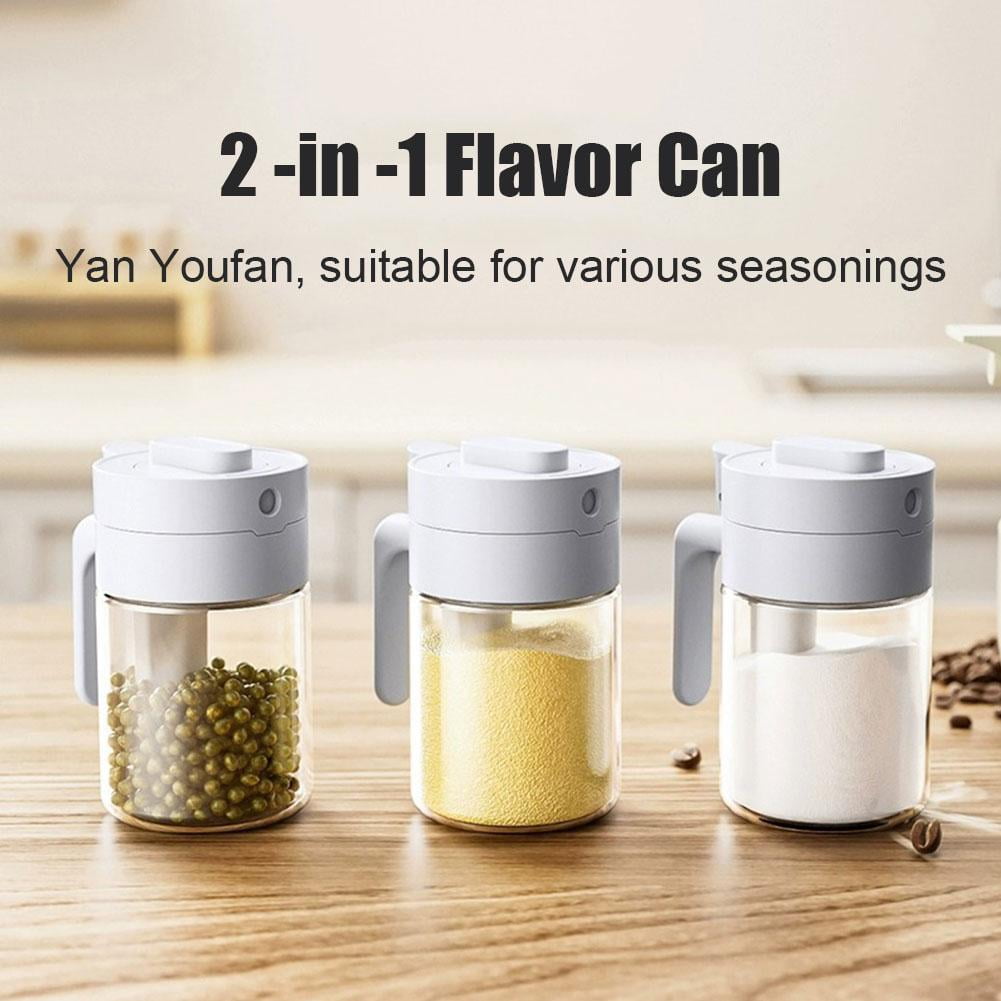 SHAPERME 2 in 1 Seasoning Jar Shaker Seasoning Box Spice Container ...