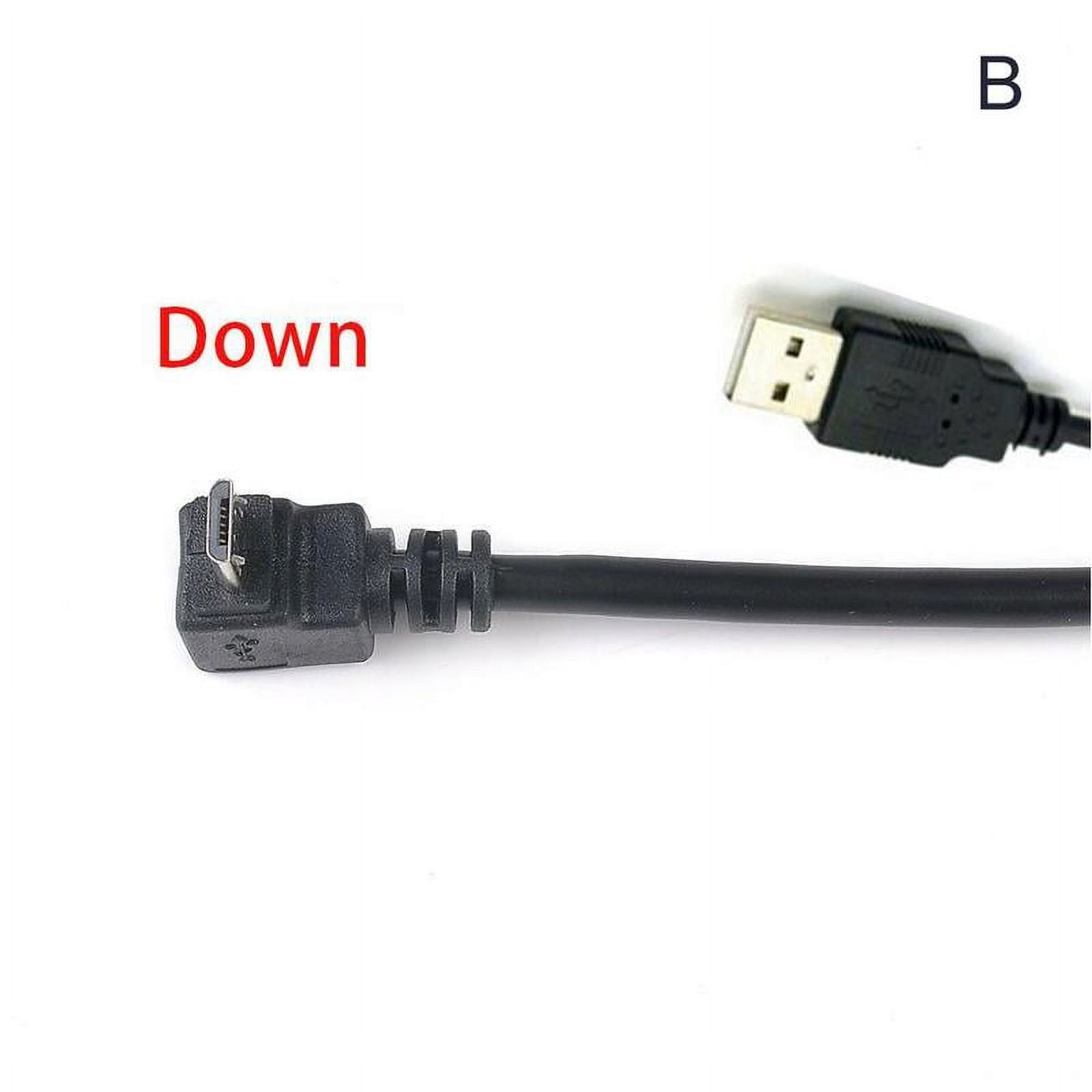 SHAPERME 90 Degree Angle USB 20 A Male to Left Right Micro USB Cable ...