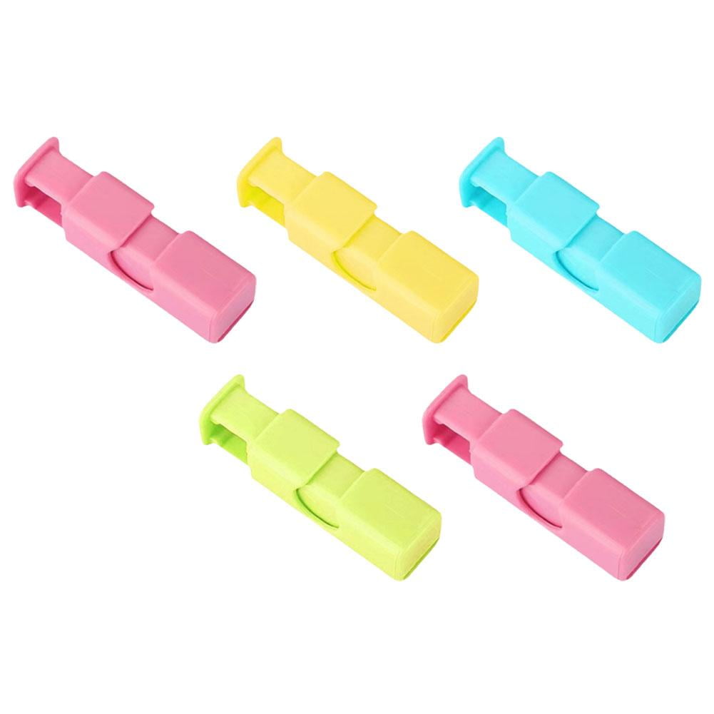 SHAPERME Bag Clips 5PCS Squeeze and Lock Bread Bag Clips for Food ...