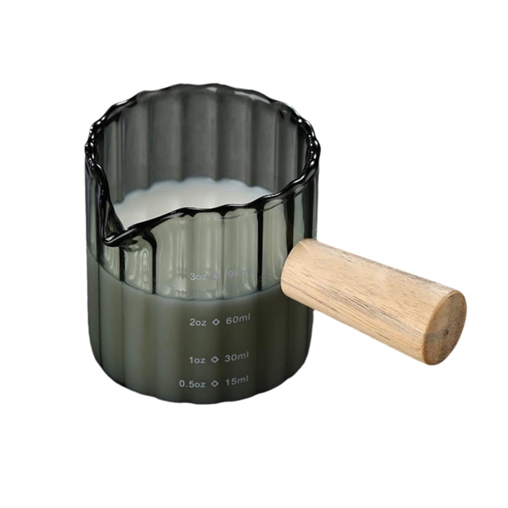 SHAPERME Glass Measuring Jug Small Milk Jug 90ml180ml Borosilicate Coff ...