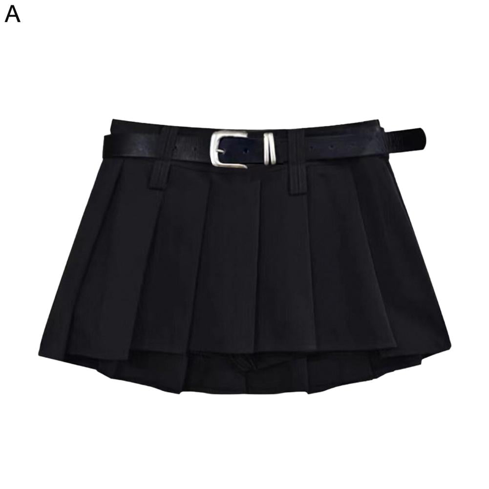 SHAPERME Half Length Skirt Ultra Short and Versatile Pleated Skirt ...