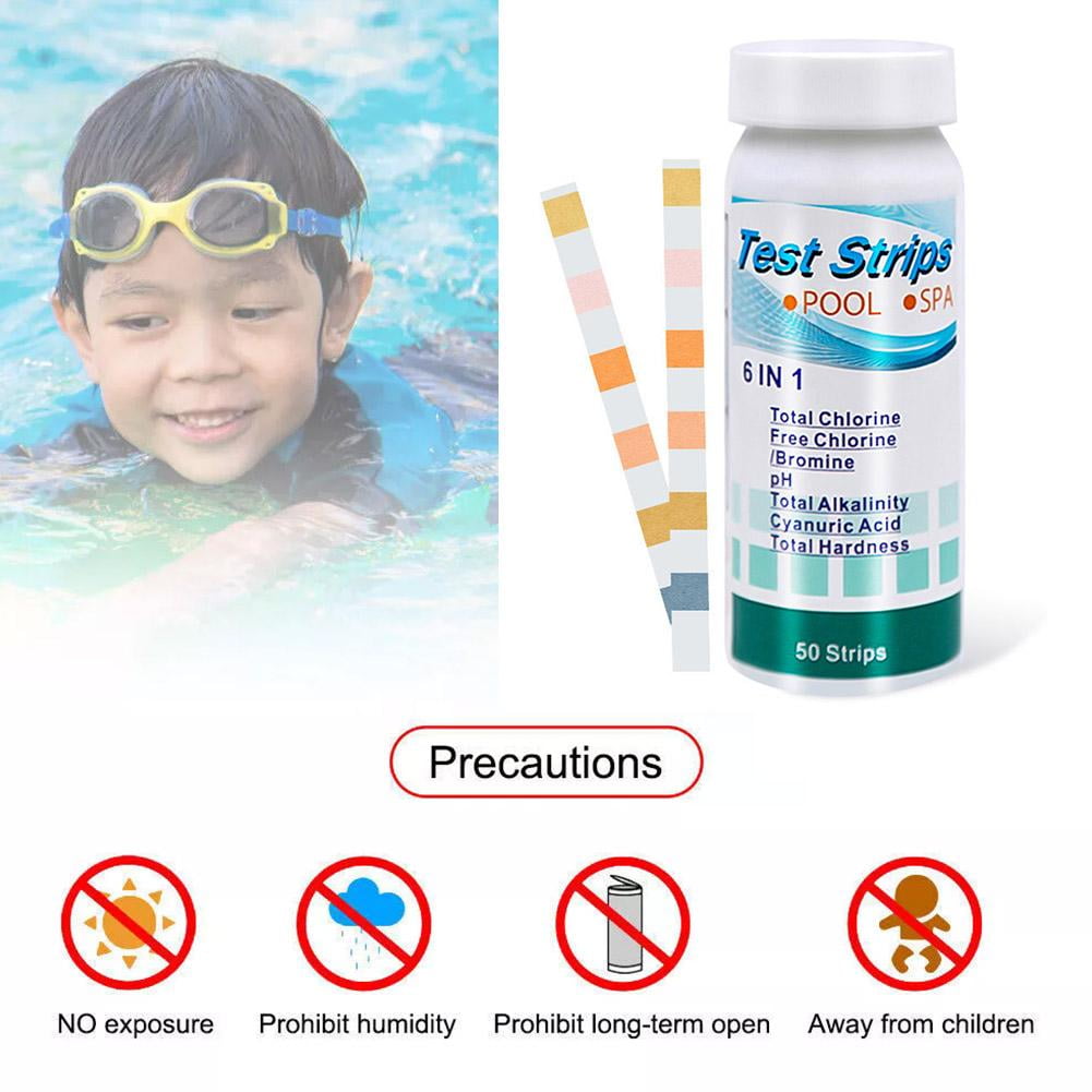 SHAPERME Hot Tub Test Strips,7-in-1 Pool Test Strips,50PCS Pool PH Test ...