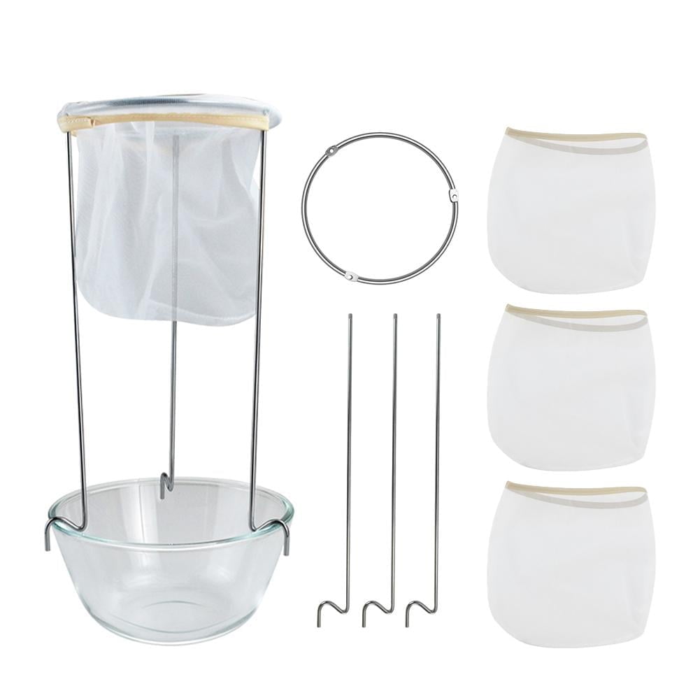 SHAPERME Jelly Strainer Stand with 3 Reusable Strainer Bags,Strainer ...