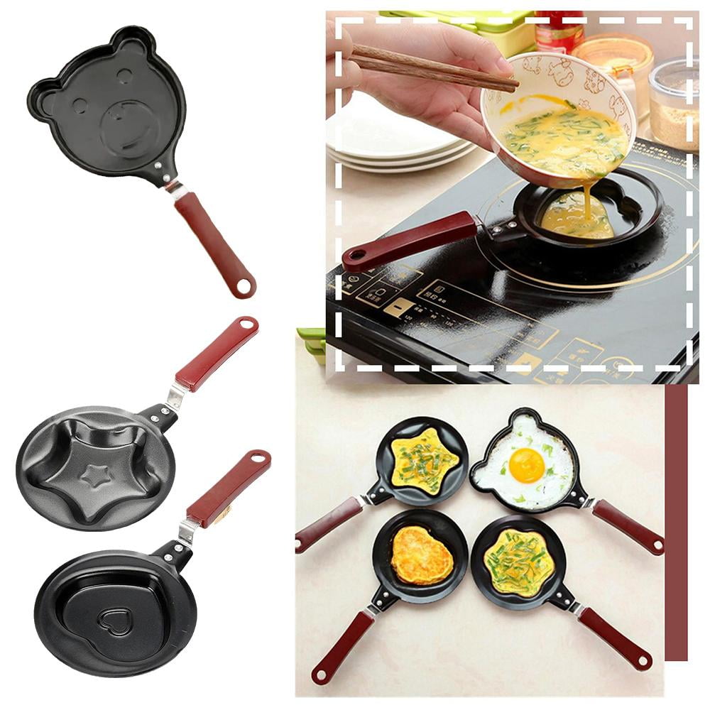 SHAPERME Mini Shaped Egg Mold Pans Nonstick Stainless Breakfast Egg ...