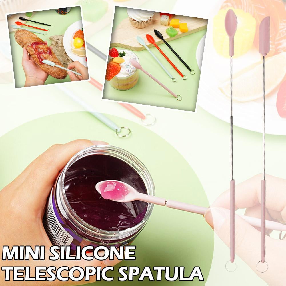 SHAPERME Mini Silicone Telescopic Spatula and Scooping Spoon, Reusable ...