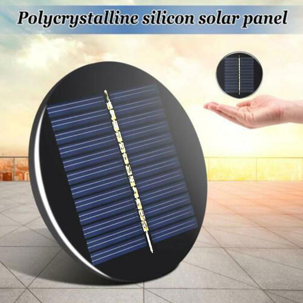 SHAPERME Mini Solar Panel Modul 6V 2W 0,35A 80 Mm Rund Poly Battery ...
