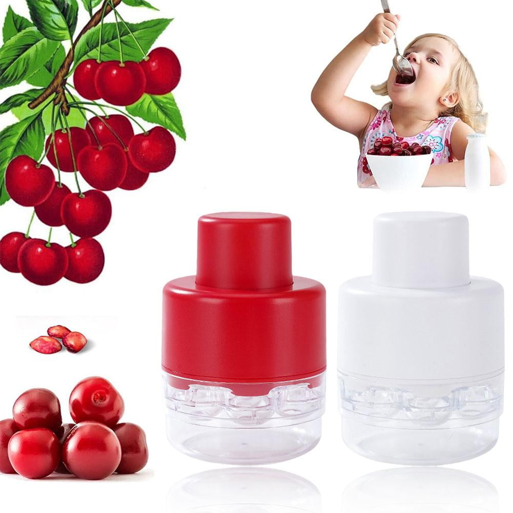 SHAPERME Red 2024 New Seven-Hole Push-Type Cherry Corer Red Date Corer ...