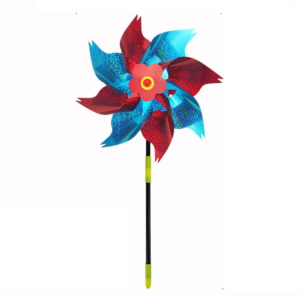 SHAPERME Reflective Bird Repellent Windmill Wind Spinners Colorful Bird ...
