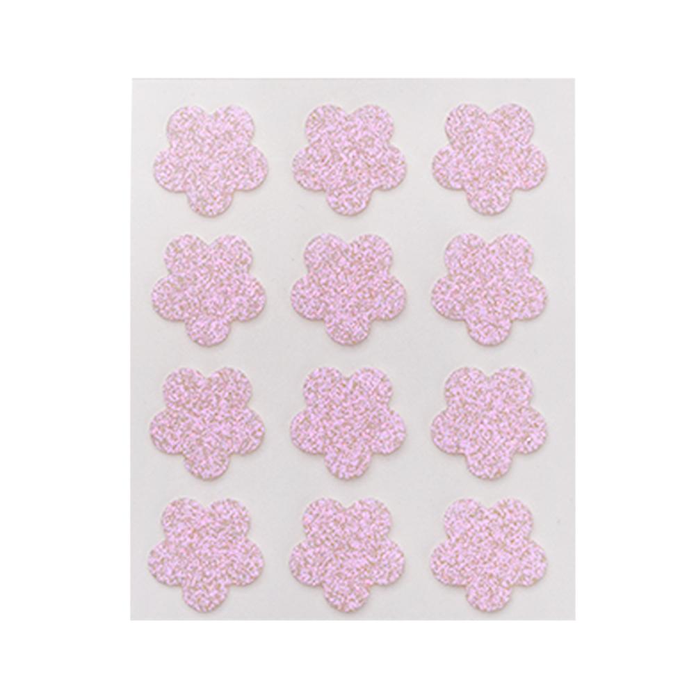 SHAPERME Single Piece Of Light Pink Flower 12 Glitter Hydrocolloid ...