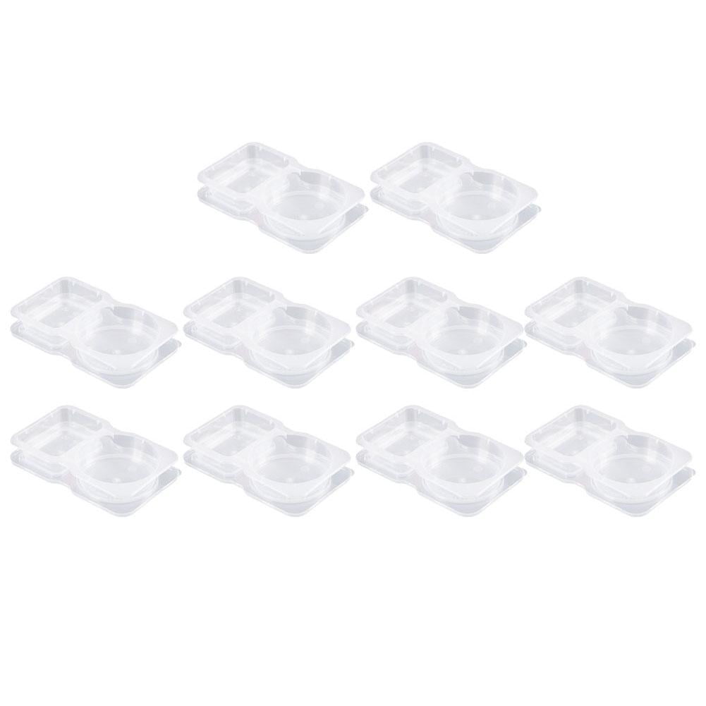 SHAPERME Snack Pots Reusable Snack Containers Double Compartment Snack ...