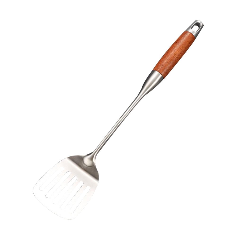 SHAPERME Stainless Steel Wok Spatula Ladle Set Long Handle Wok Spatula ...