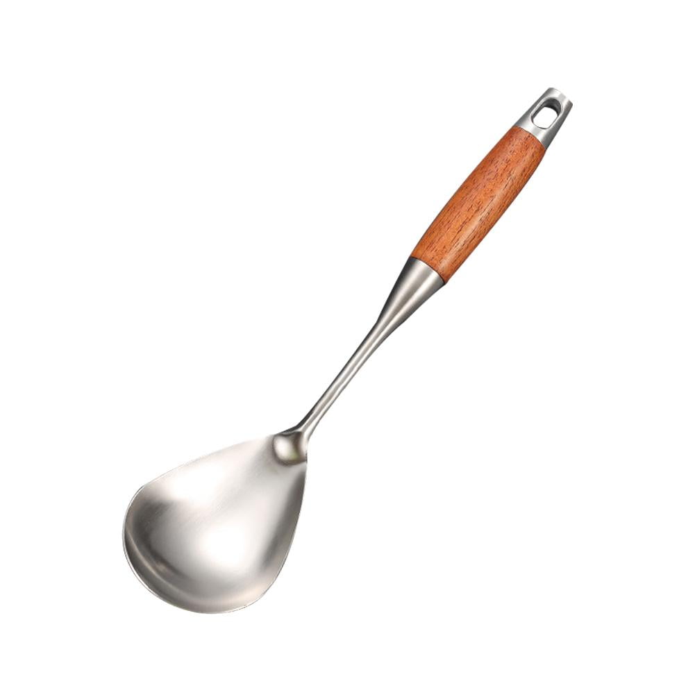 SHAPERME Stainless Steel Wok Spatula Ladle Set Long Handle Wok Spatula ...