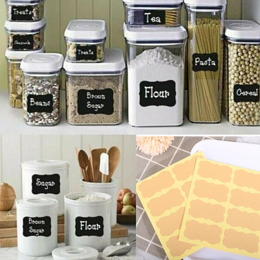 SHAPERME Sticker Craft Kitchen Jar Label Storage Bottle Stickers ...