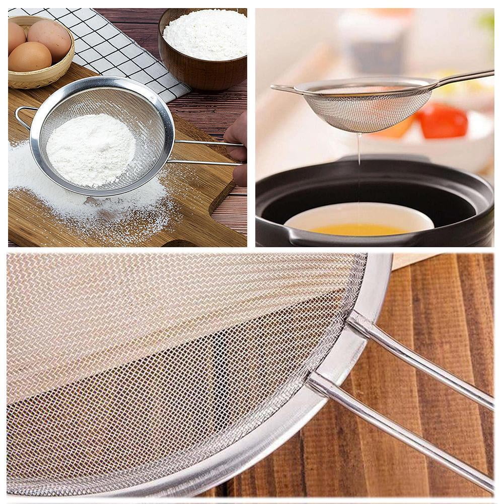 SHAPERME Strainer Steel Mesh Colander Set Food Tea Small Sieve Pro ...