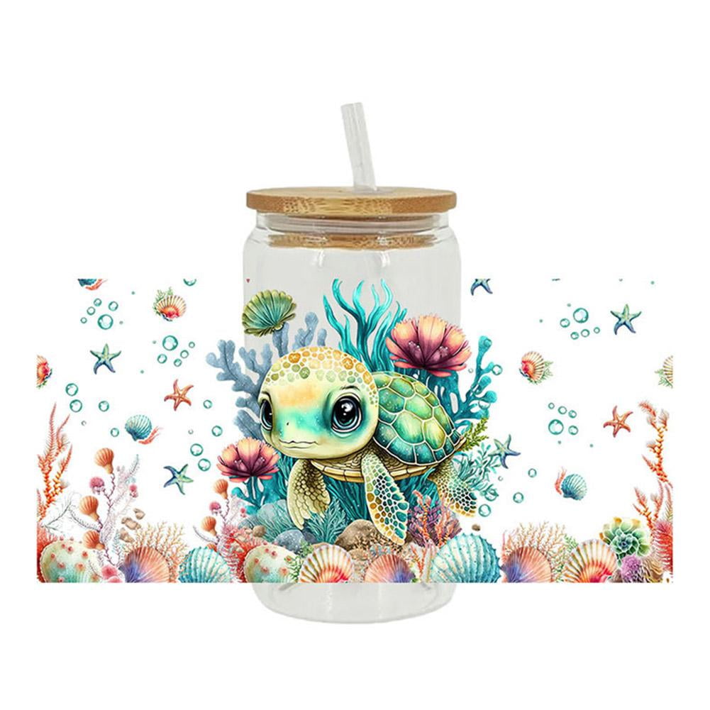 SHAPERME UV DTF Cup Wrap 16 Shts UV DTF Transfer Stier for 16 OZ Glass ...