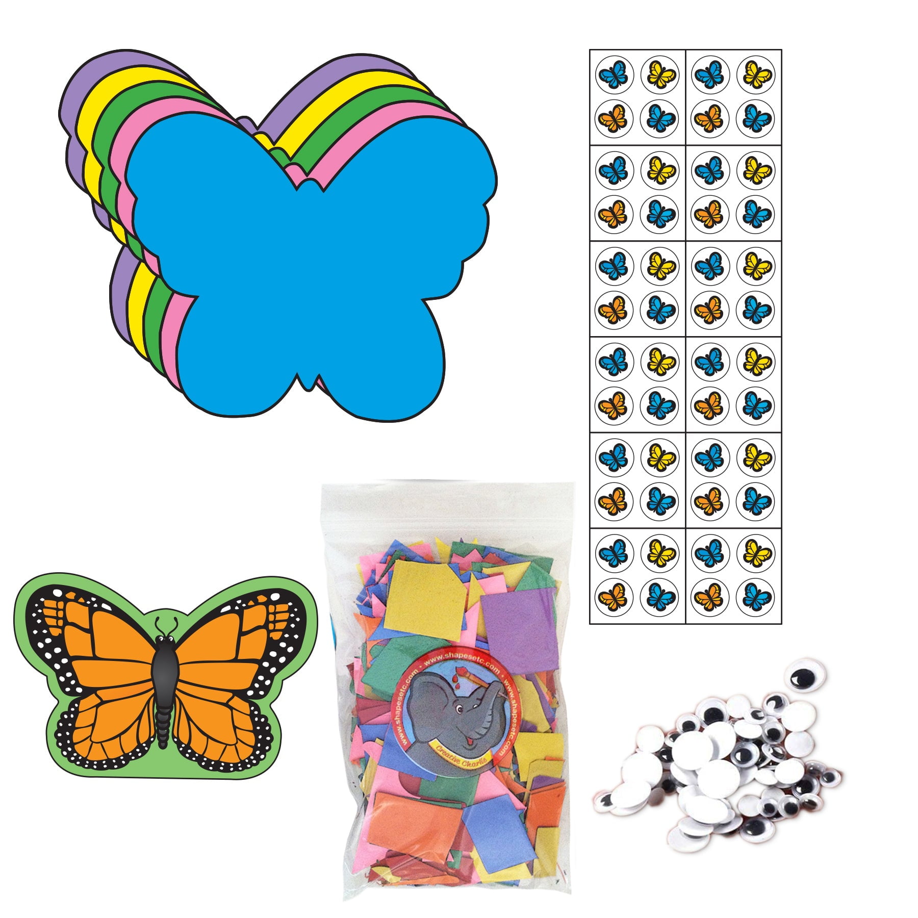 SHAPES ETC. Activity Kit - Butterfly - Walmart.com