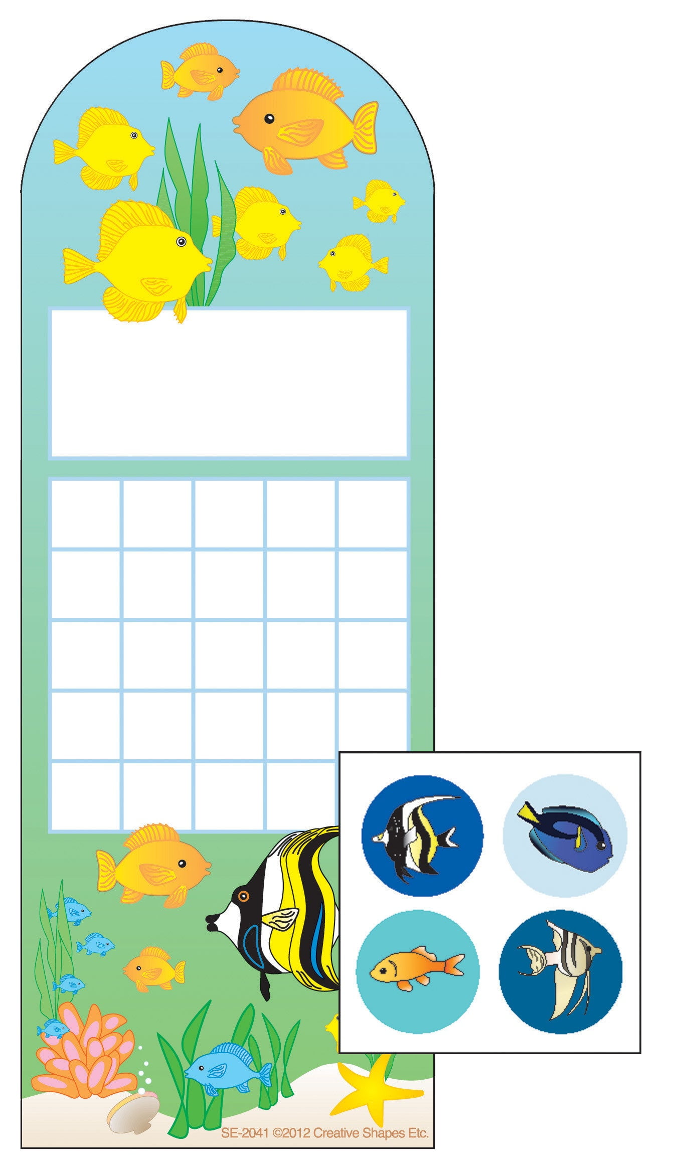 SHAPES ETC. Incentive Sticker Set - Aquarium - Walmart.com