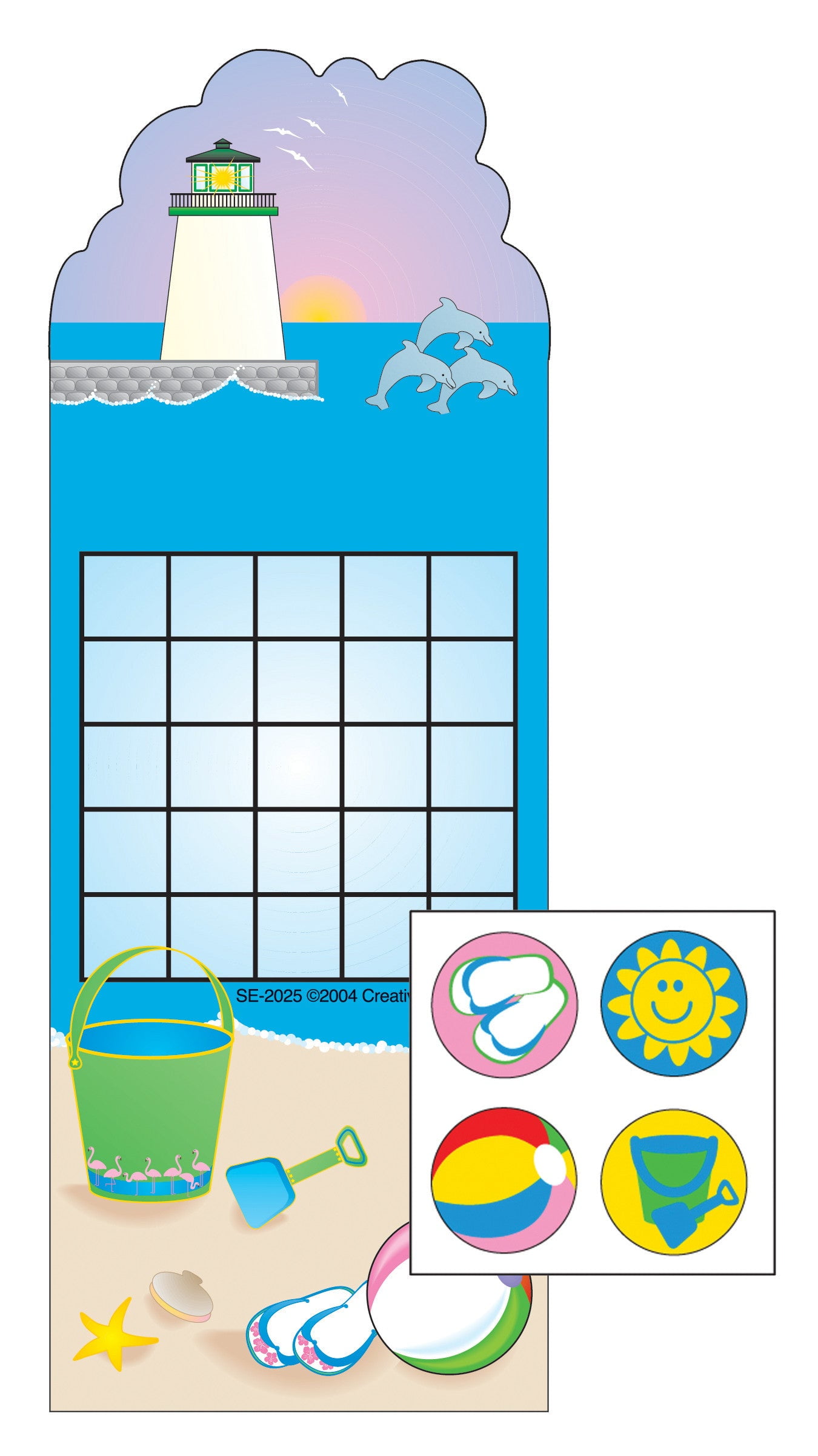 SHAPES ETC. Incentive Sticker Set - Beach - Walmart.com
