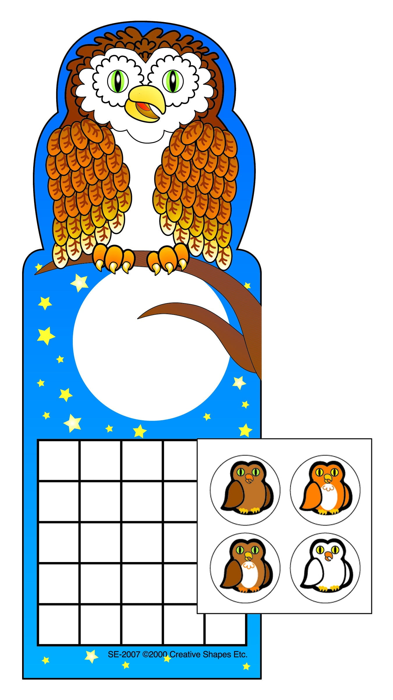 SHAPES ETC. Incentive Sticker Set - Owl - Walmart.com