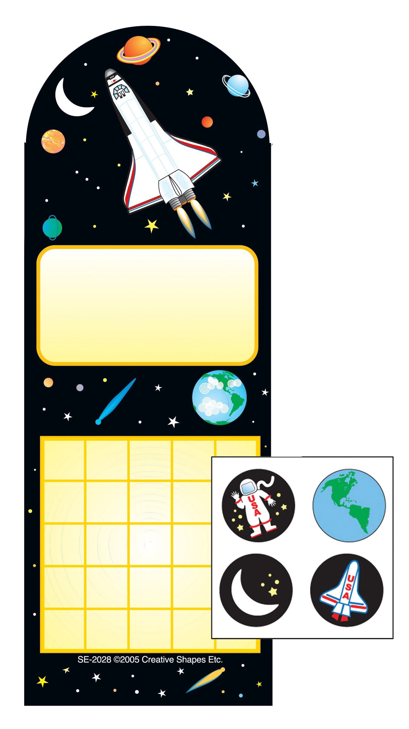 SHAPES ETC. Incentive Sticker Set - Space - Walmart.com