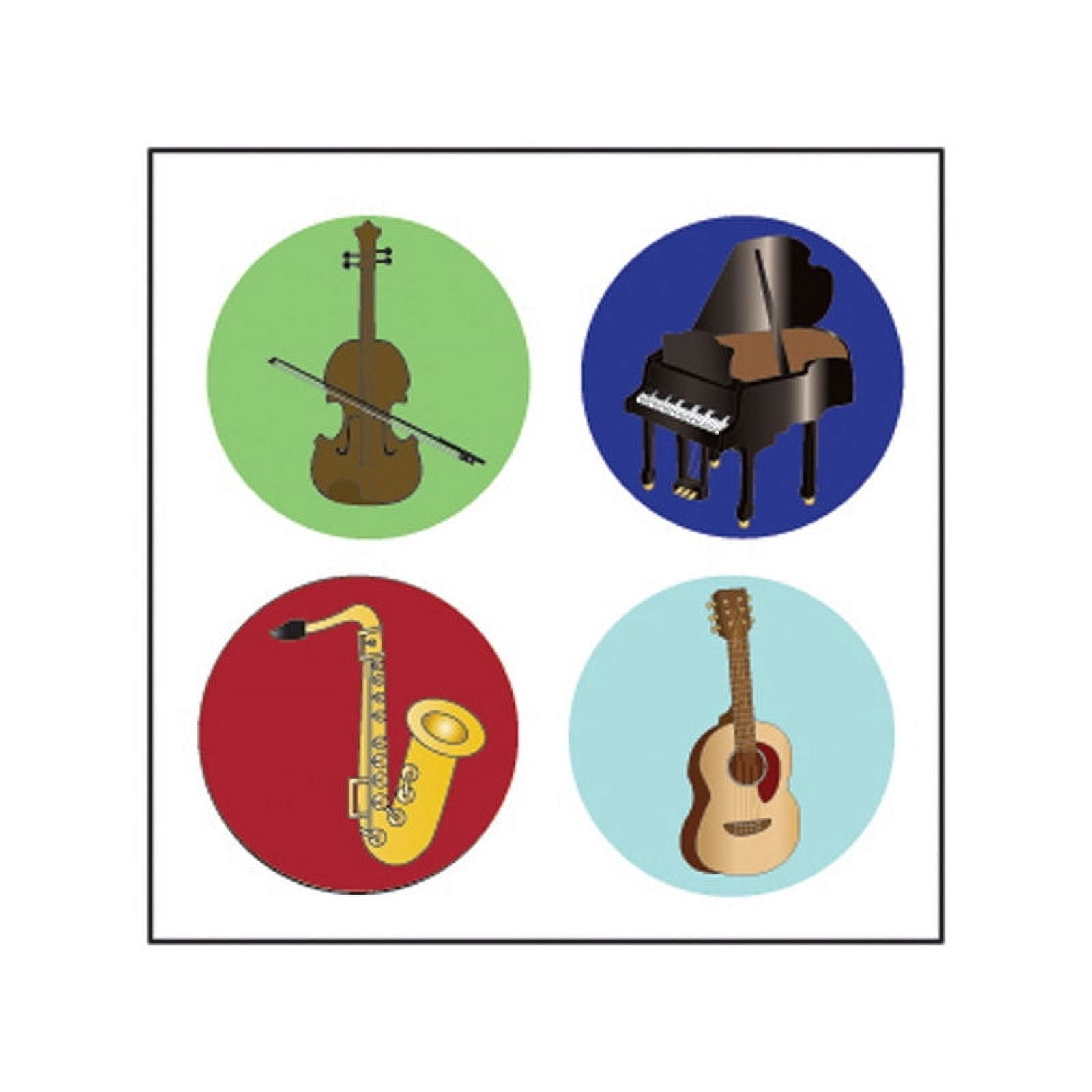 SHAPES ETC. Incentive Stickers - Musical Instruments - Walmart.com
