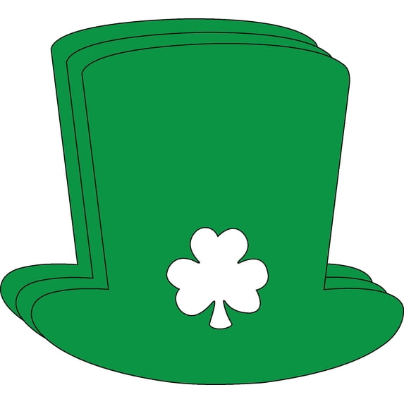 SHAPES ETC. Irish Hat Single Color Creative Cut-Outs- 5.5” - Walmart.com