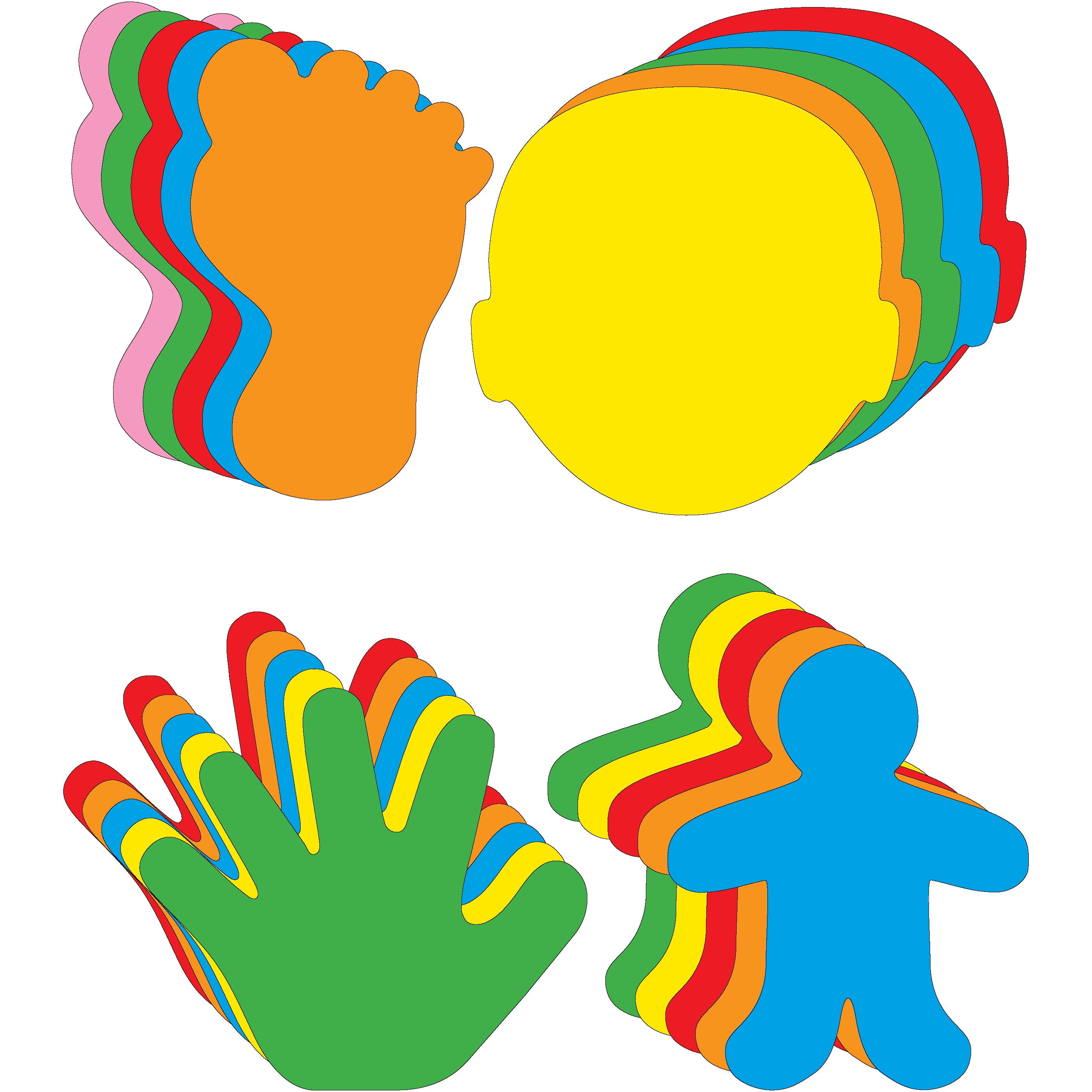 SHAPES ETC. Large Cut-Out Set - Assorted Body Parts - Walmart.com
