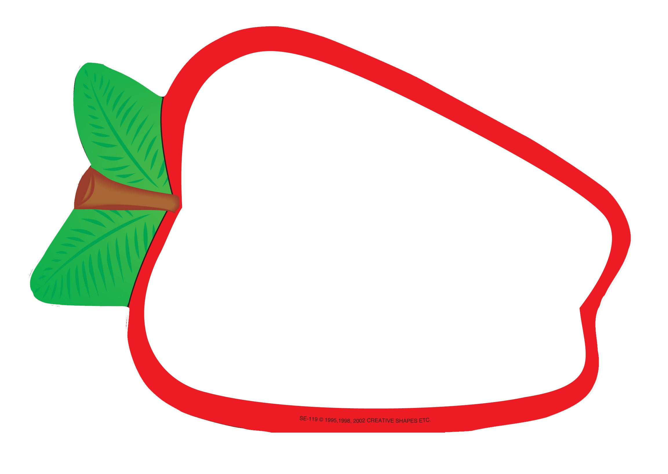 SHAPES ETC. Large Notepad - Half Apple - Walmart.com