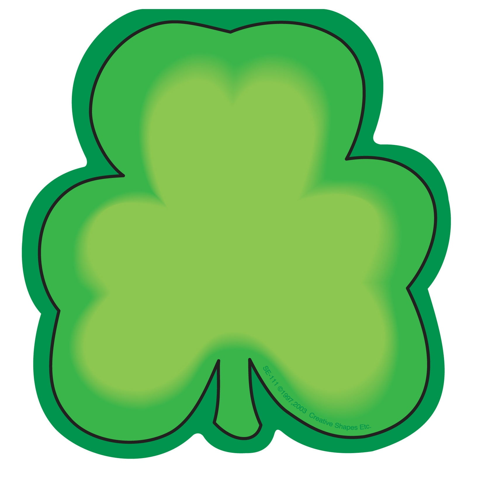 SHAPES ETC. Large Notepad - Shamrock - Walmart.com