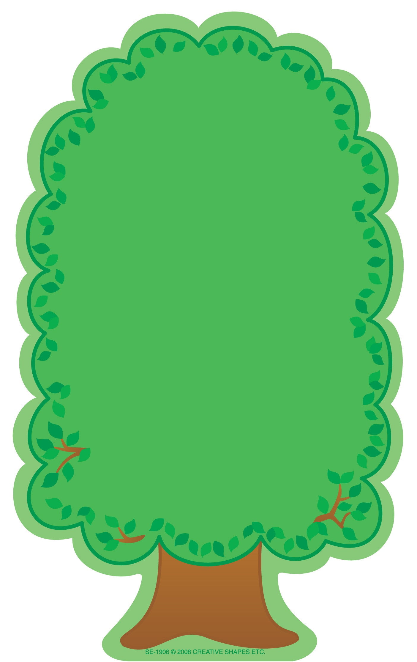 SHAPES ETC. Large Notepad - Tree/Summer - Walmart.com