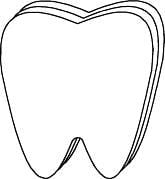 SHAPES ETC. Large Single Color Creative Cut-Out - Tooth - Walmart.com