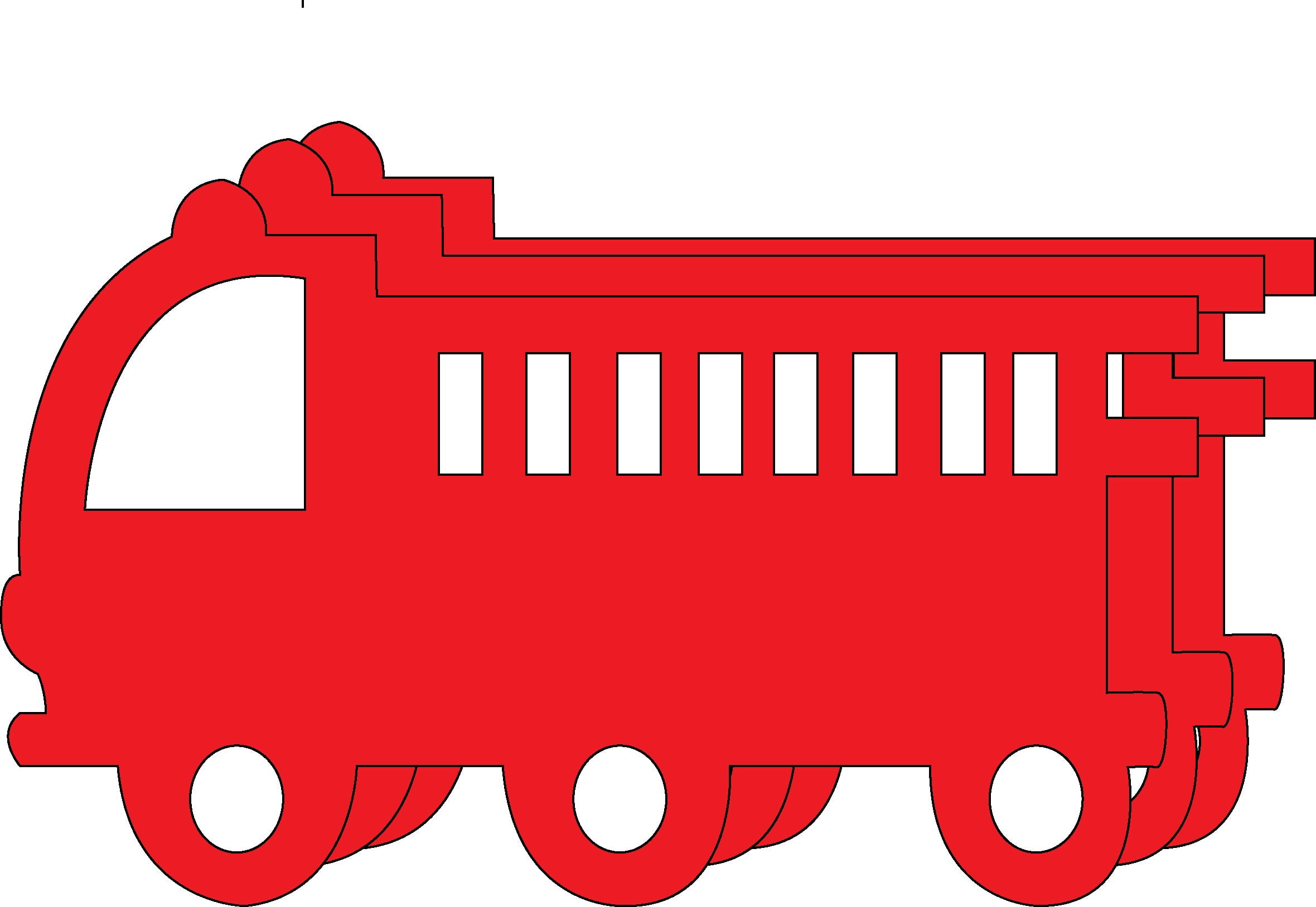 SHAPES ETC. Large Single Color Creative Foam Cut-Outs - Fire Truck ...