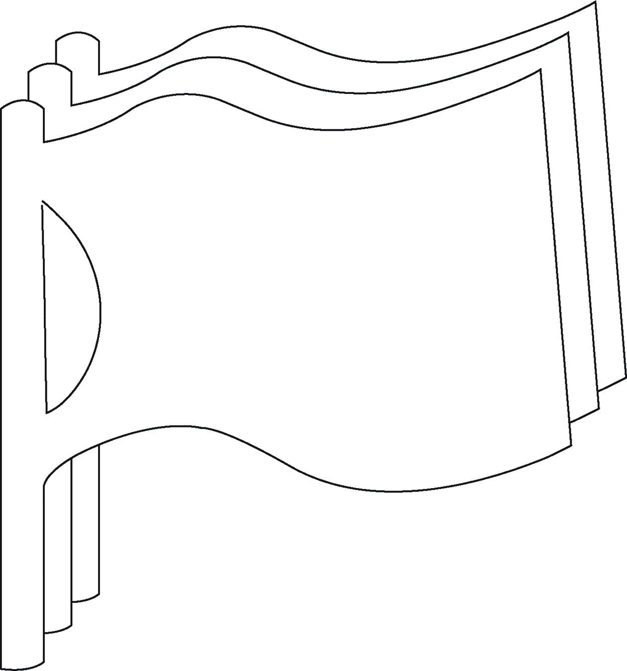 SHAPES ETC. Large Single Color Creative Foam Cut-Outs - Flag - Walmart.com