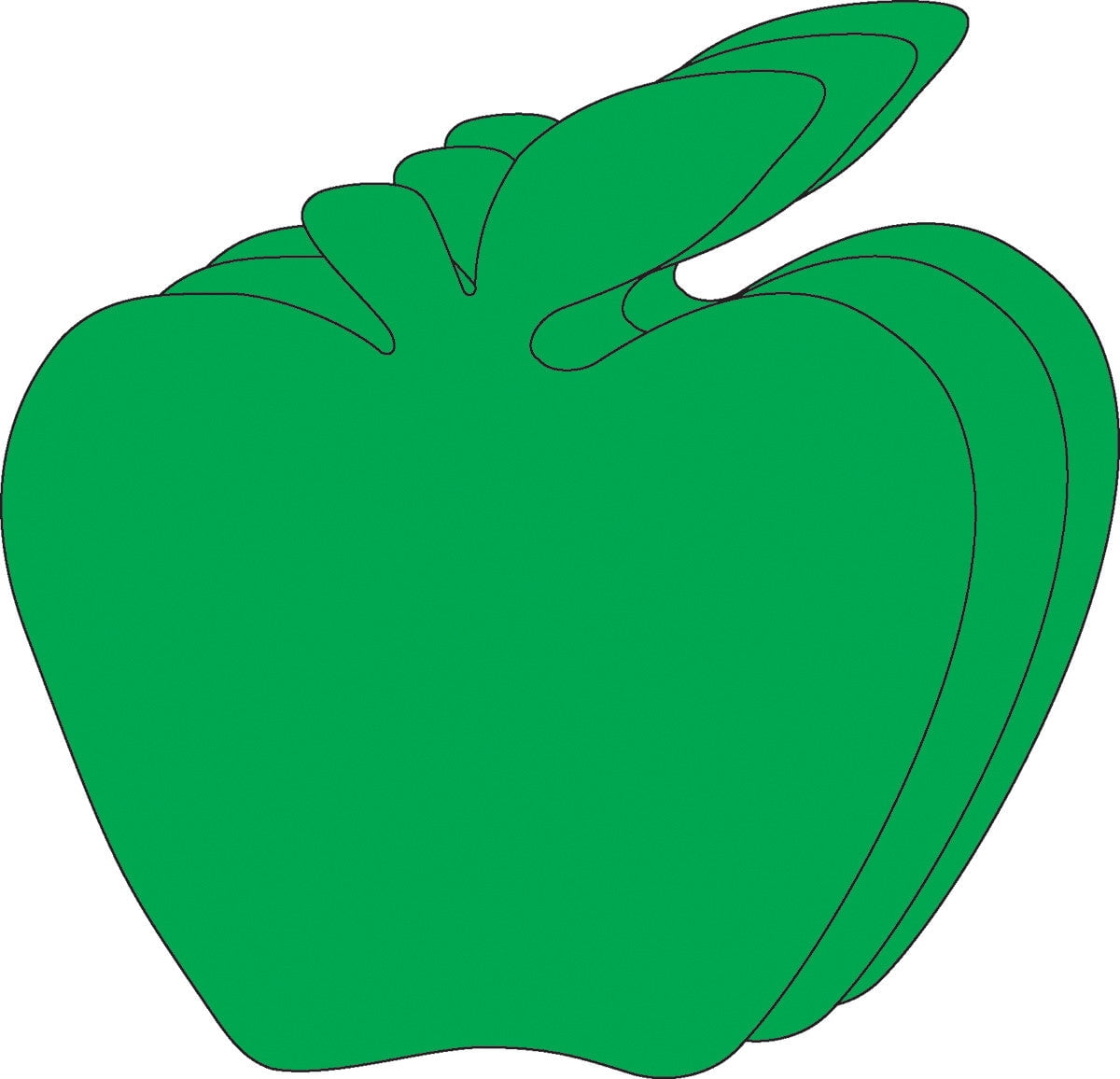 SHAPES ETC. Large Single Color Creative Foam Cut-Outs - Green Apple ...