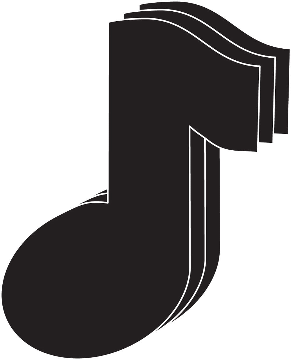 SHAPES ETC. Large Single Color Cut-Out - Music Note - Walmart.com