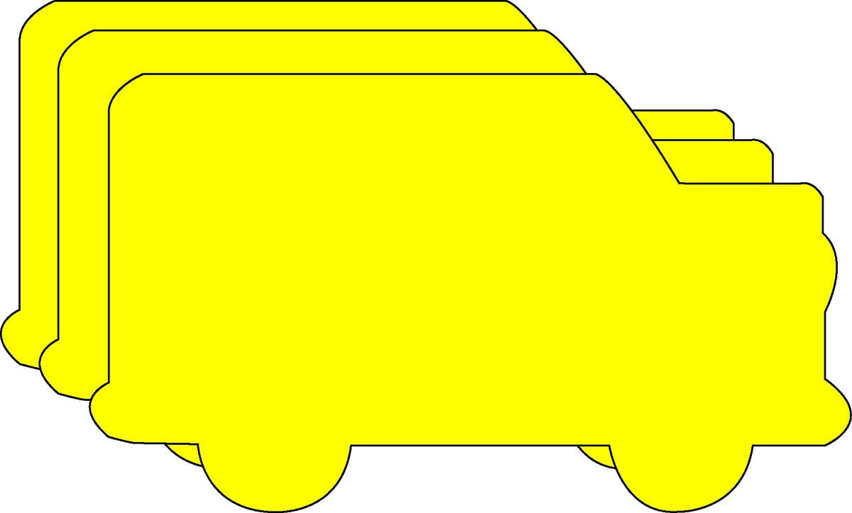 SHAPES ETC. Large Single Color Cut-Out - School bus - Walmart.com