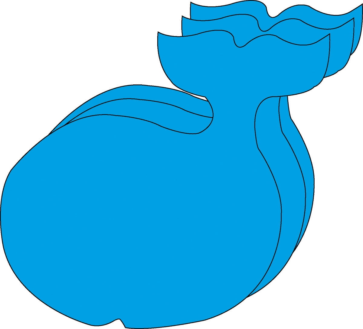 SHAPES ETC. Large Single Color Cut-Out - Whale - Walmart.com