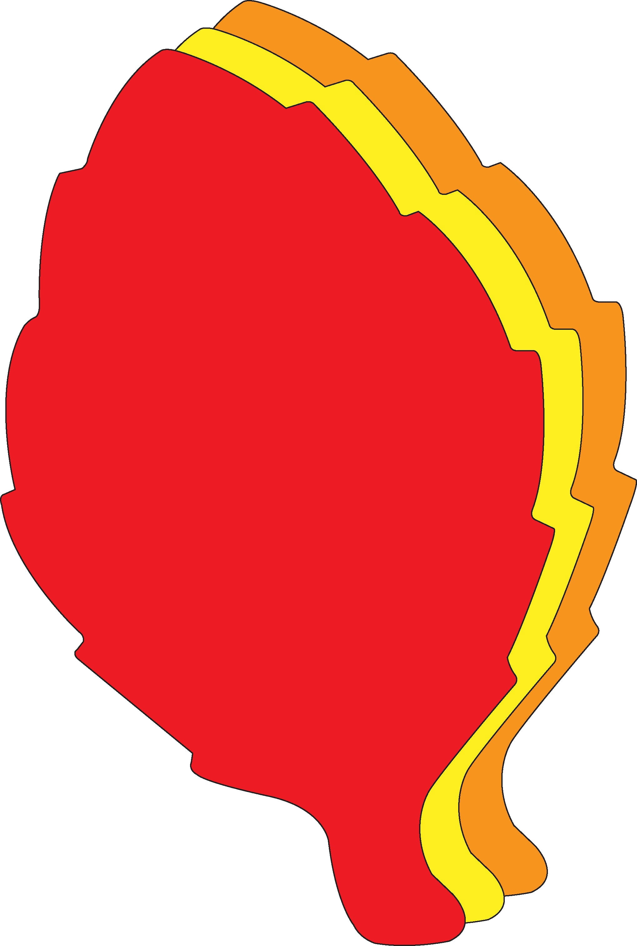 SHAPES ETC. Leaf Tri- Color Super Cut-Outs- 8” x 10” - Walmart.com