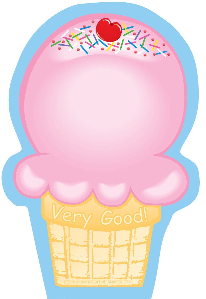 SHAPES ETC. Mini Notepad - Ice Cream Cone - Walmart.com