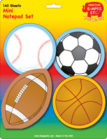 SHAPES ETC. Mini Notepad Set - Sports - Walmart.com